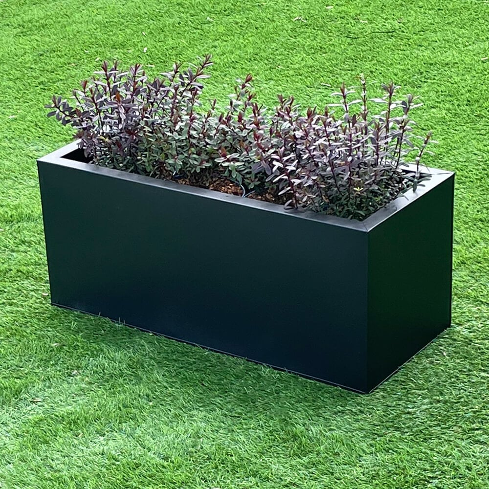 Zinc Rectangular Planters Estate Zinc Square Planter | RH